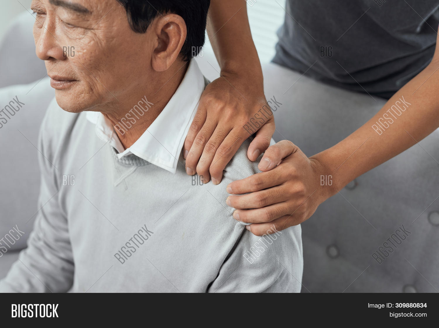 Man Hand On Shoulder