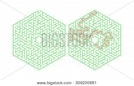 Hexagonal Labyrinth Image & Photo (Free Trial) | Bigstock
