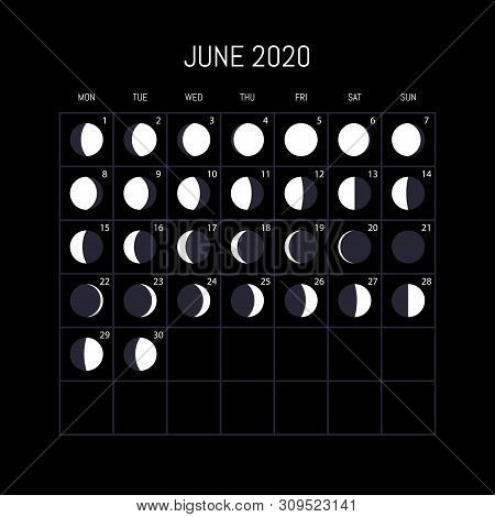 Moon Phases Calendar Vector & Photo (Free Trial) | Bigstock