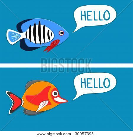 Reef Fishes Say Hello Vector & Photo (Free Trial) | Bigstock