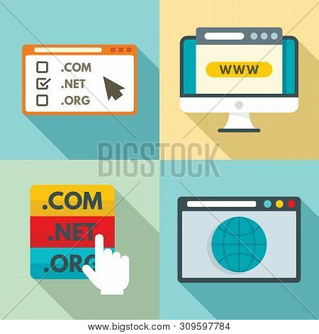 Domain Icons Set. Vector & Photo (Free Trial) | Bigstock