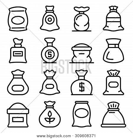 Sack Icons Set. Vector & Photo (Free Trial) | Bigstock