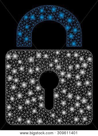 Glowing Mesh Lock Vector & Photo (Free Trial) | Bigstock