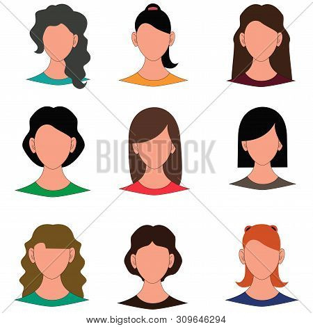 Female Avatar Faces Vector & Photo (Free Trial) | Bigstock