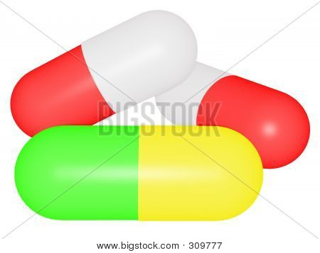 Capsules Isolated On Image & Photo (Free Trial) | Bigstock
