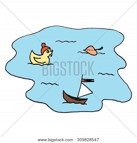 Autumn Puddle. Vector & Photo (Free Trial) | Bigstock