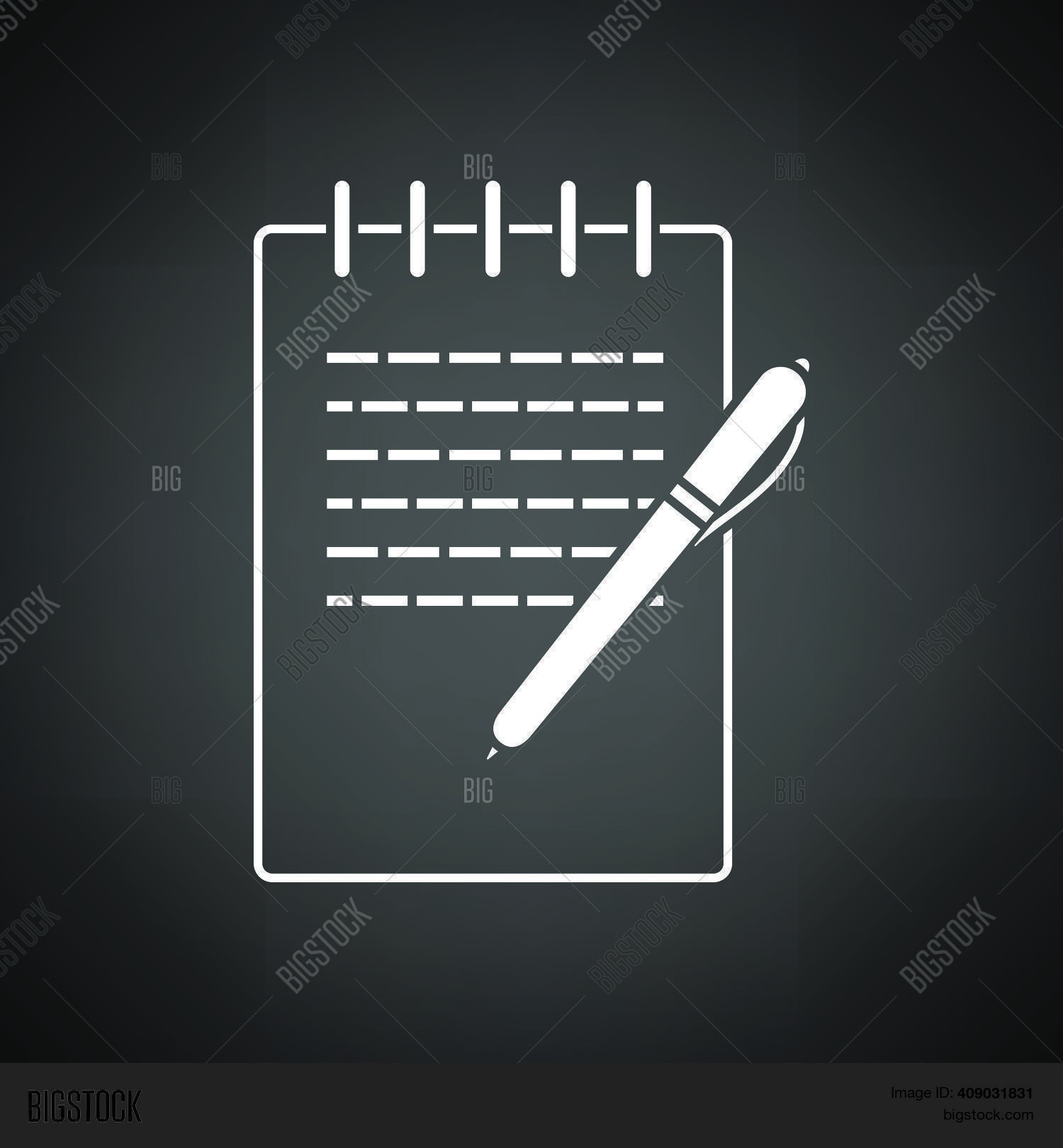 Notebook Pen Icon. Vector & Photo (Free Trial) | Bigstock