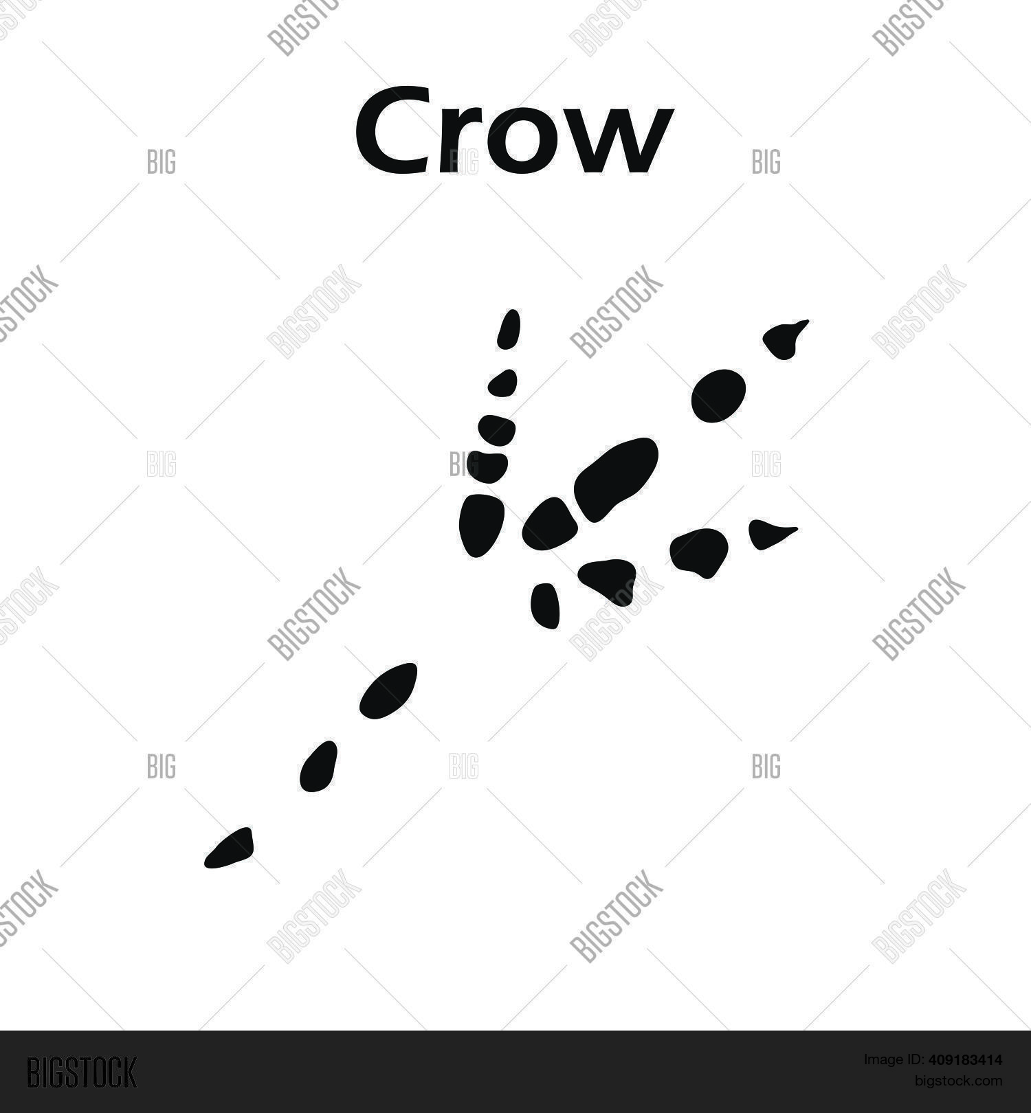 Crow Footprint. Black Vector & Photo (Free Trial) | Bigstock