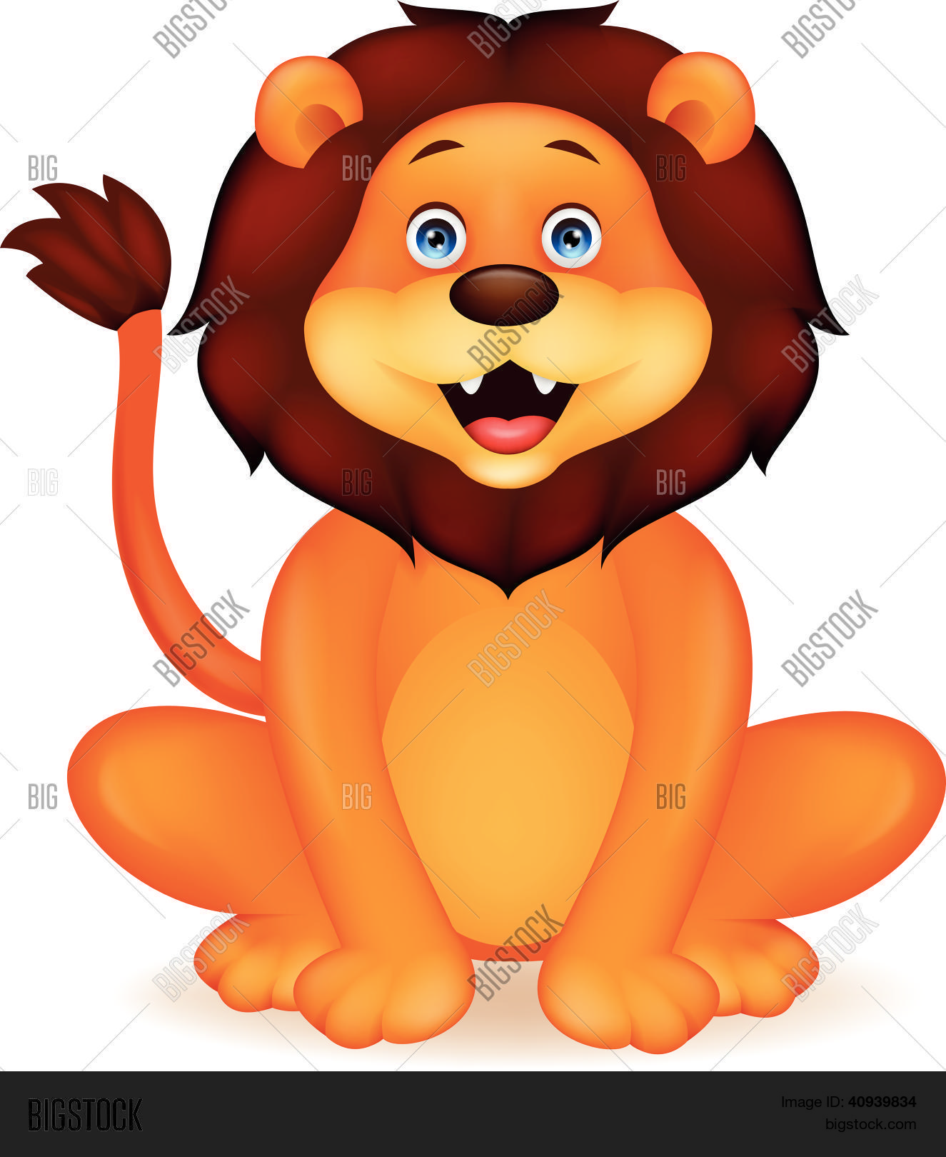 Funny Lion Cartoon Vector & Photo (Free Trial) | Bigstock