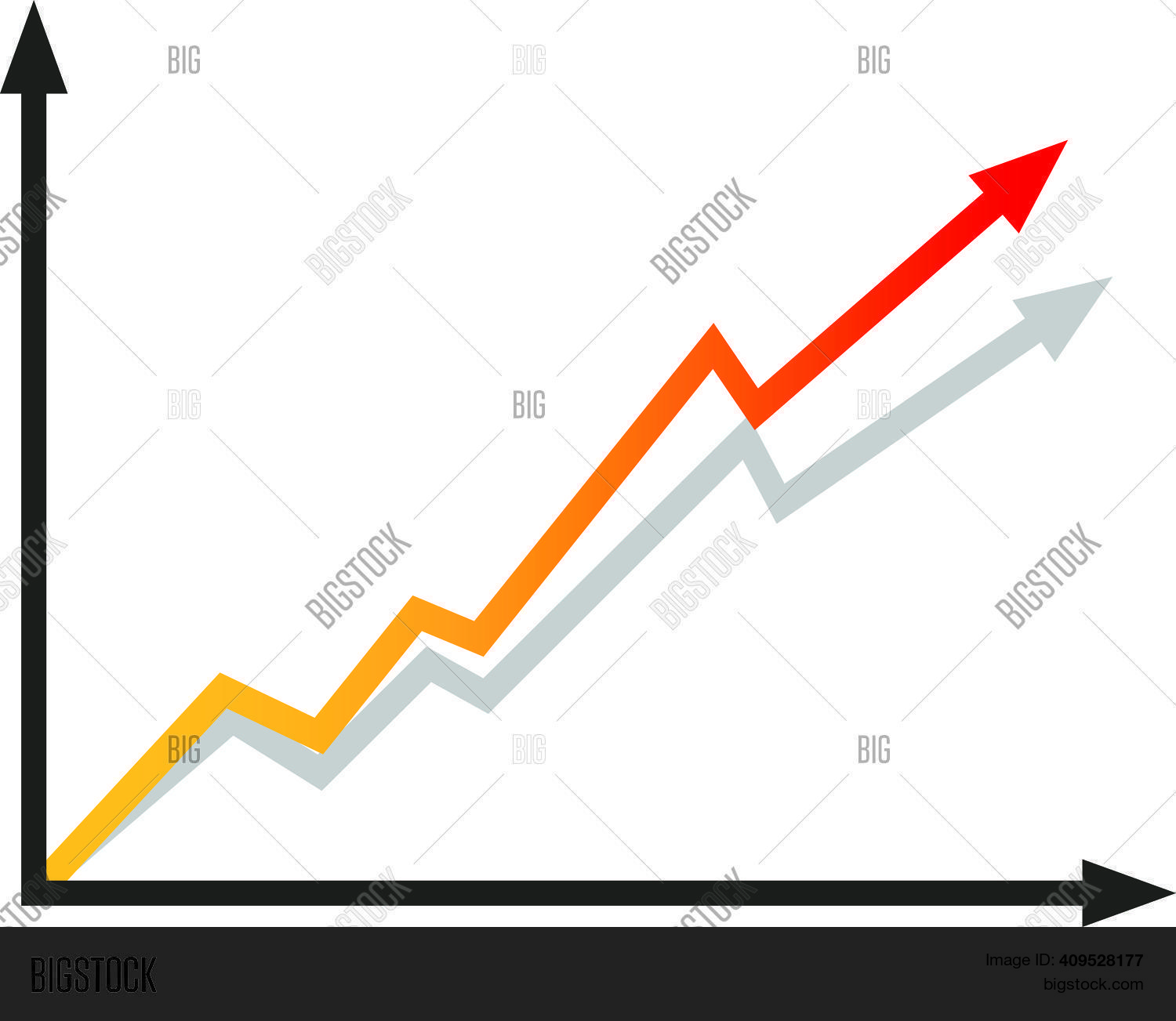 Graph Increase Report Vector & Photo (Free Trial) | Bigstock
