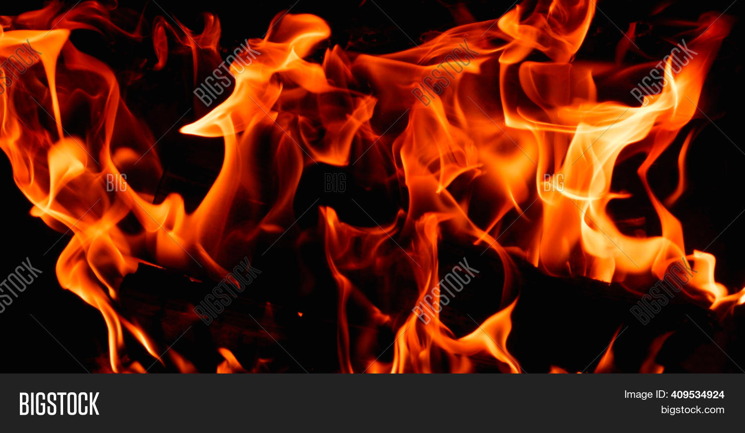 Hot, Orange Flames Image & Photo (Free Trial) | Bigstock