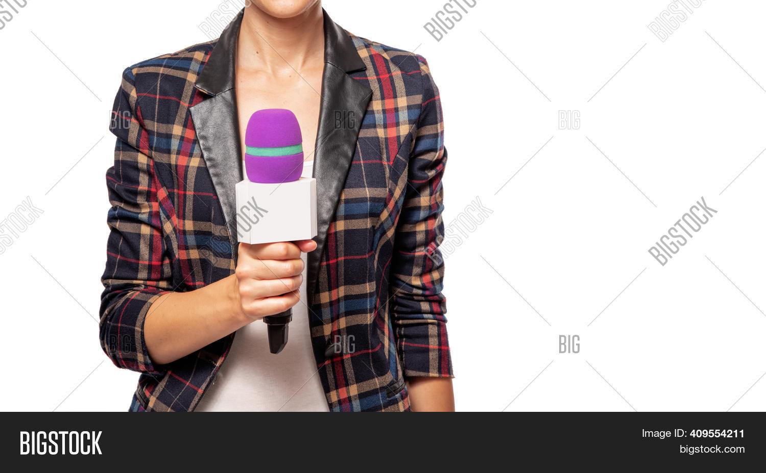 Woman Reporter Holding Image & Photo (Free Trial) | Bigstock