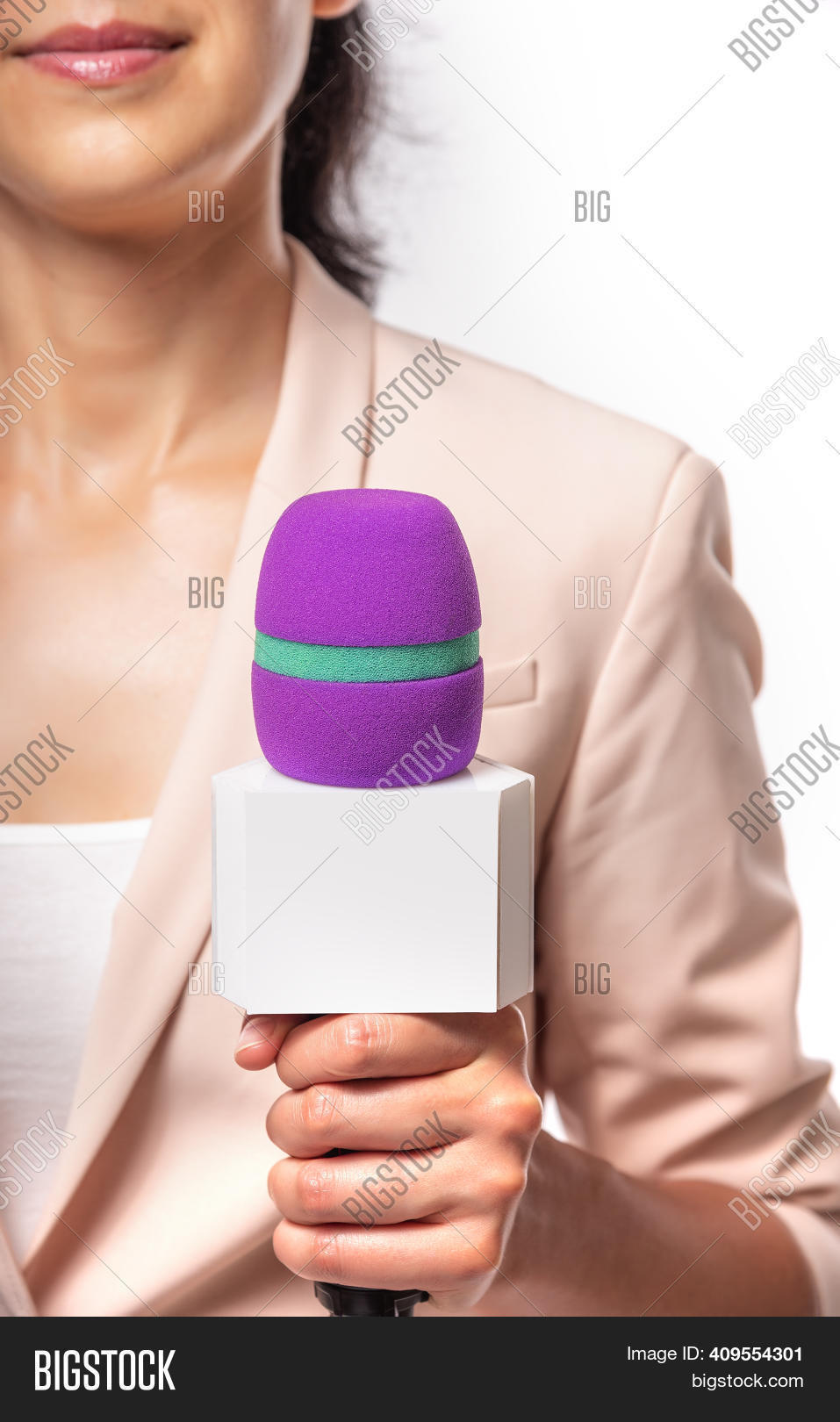 Woman Reporter Holding Image & Photo (Free Trial) | Bigstock