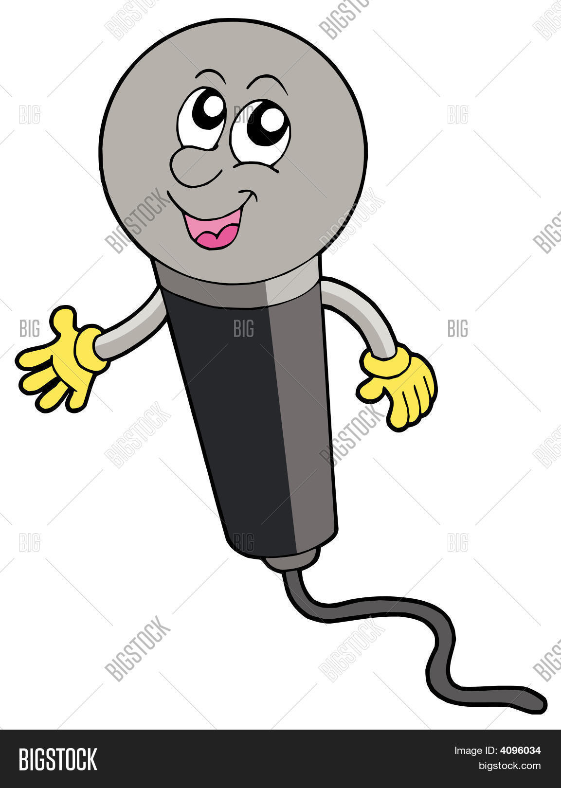 Cartoon Microphone Vector & Photo (Free Trial) | Bigstock