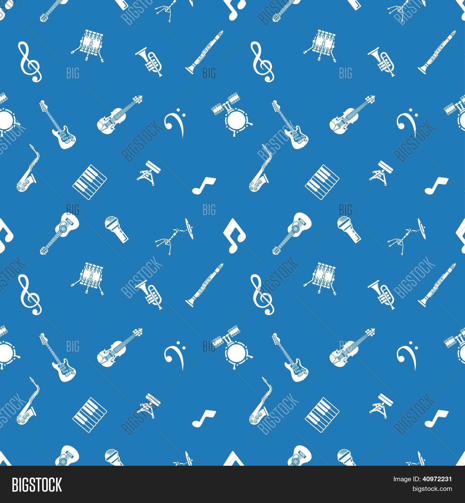 Seamless Music Vector & Photo (Free Trial) | Bigstock