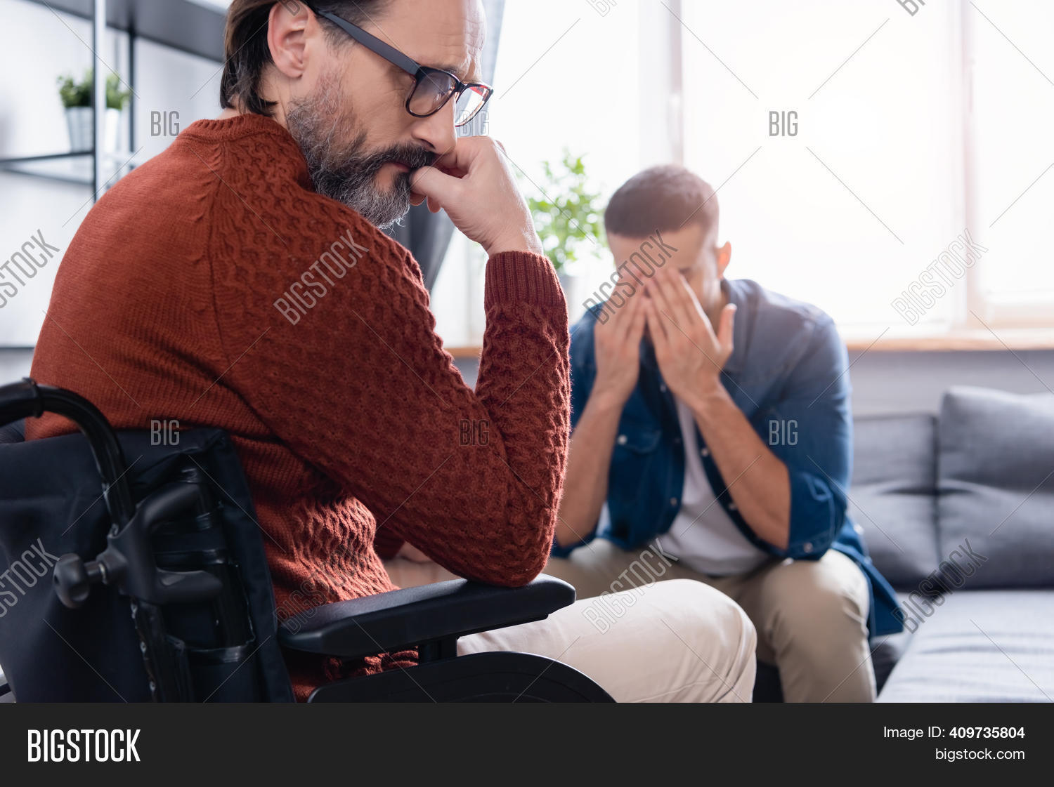 Upset Disabled Man Image & Photo (Free Trial) | Bigstock