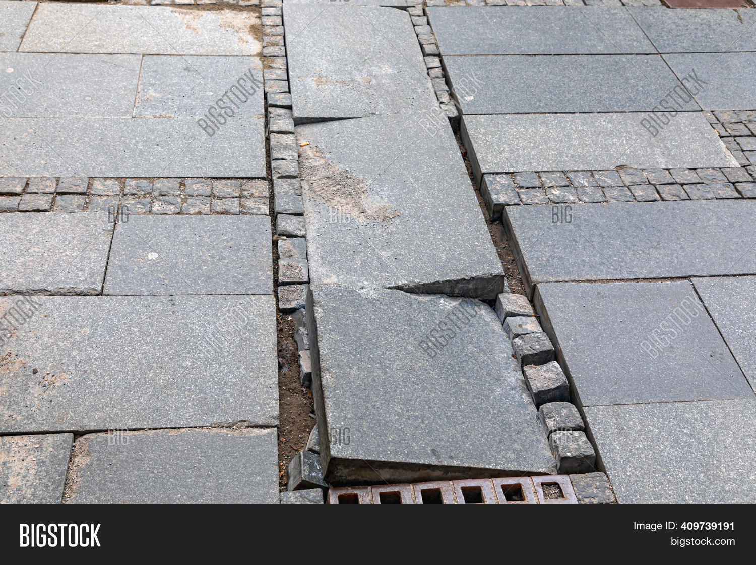 Damaged Pavement Tiles Image & Photo (Free Trial) | Bigstock