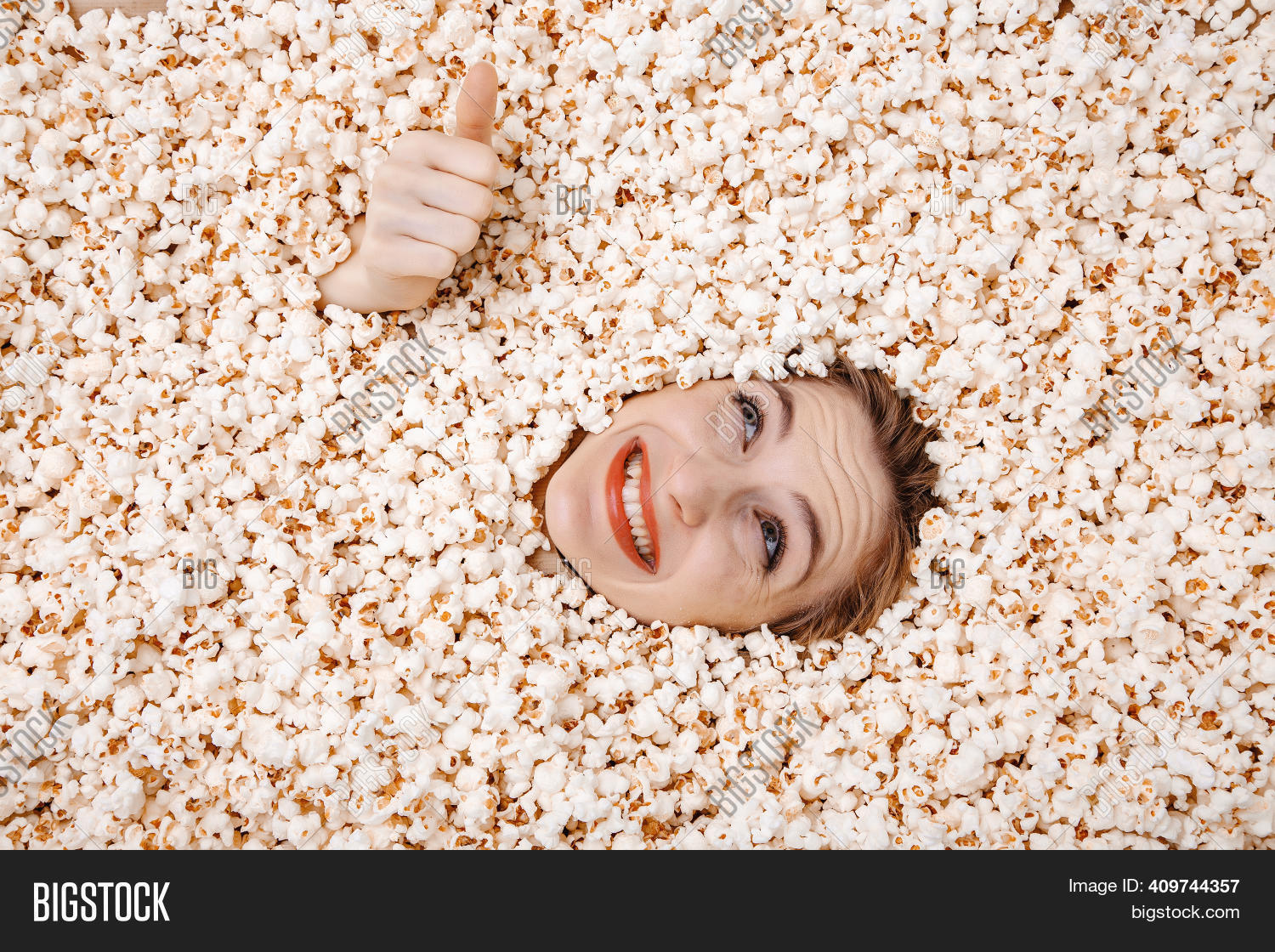 Girl Portrait Popcorn Image & Photo (Free Trial) | Bigstock