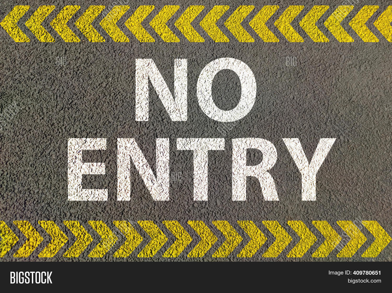 No Entry Painted On Image & Photo (Free Trial) | Bigstock