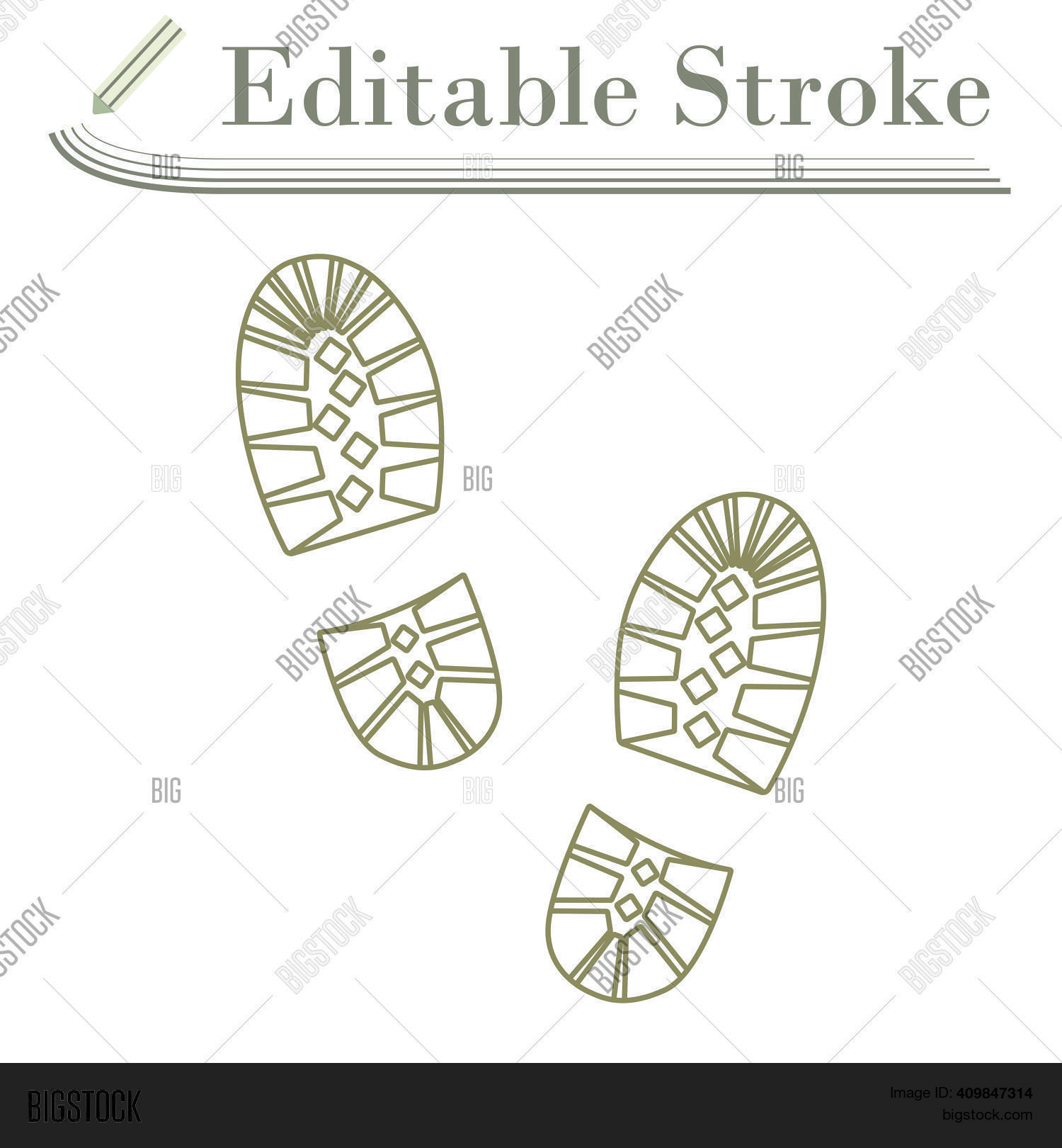 Boot Print Icon. Vector & Photo (Free Trial) | Bigstock