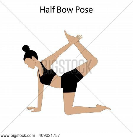 Half Bow Pose Yoga Vector & Photo (Free Trial) | Bigstock