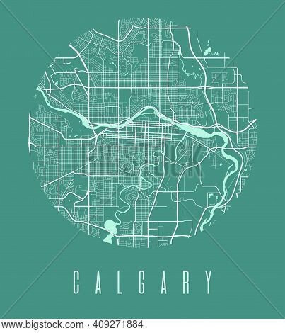 Calgary Map Poster. Vector & Photo (Free Trial) | Bigstock