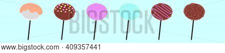Set Cake Pop Cartoon Vector & Photo (Free Trial) | Bigstock