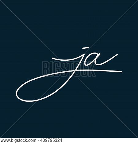 Initial Letter Ja Vector & Photo (Free Trial) | Bigstock