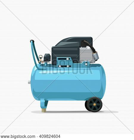 Blue Air Compressor Vector & Photo (Free Trial) | Bigstock
