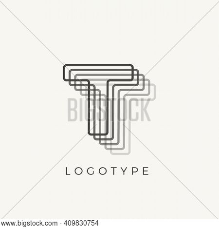 Letter T Outline Vector & Photo (Free Trial) | Bigstock