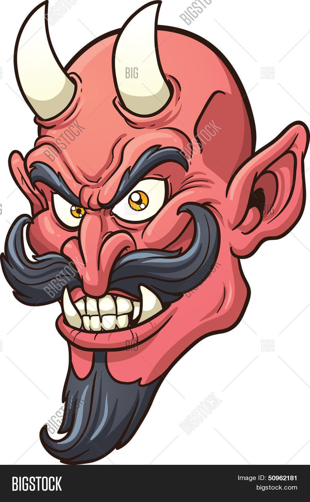 Smiling Devil Head. Vector & Photo (Free Trial) | Bigstock