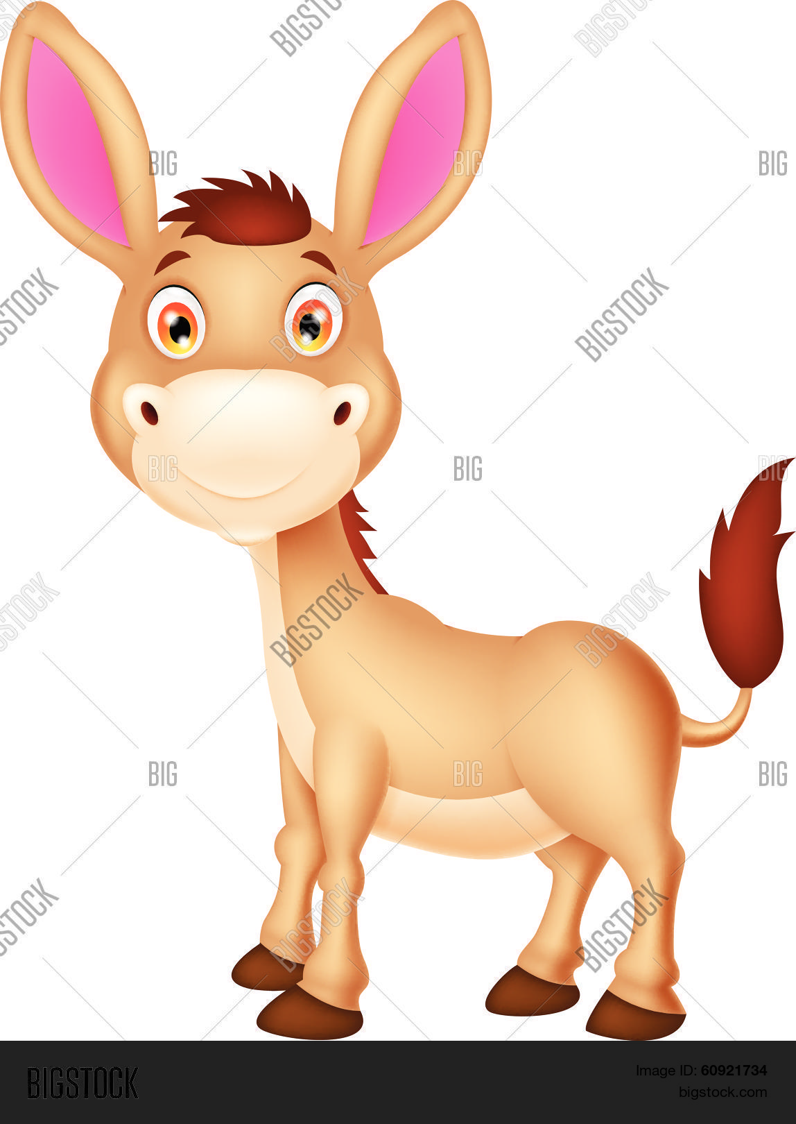 Cute Donkey Cartoon Vector & Photo (Free Trial) | Bigstock