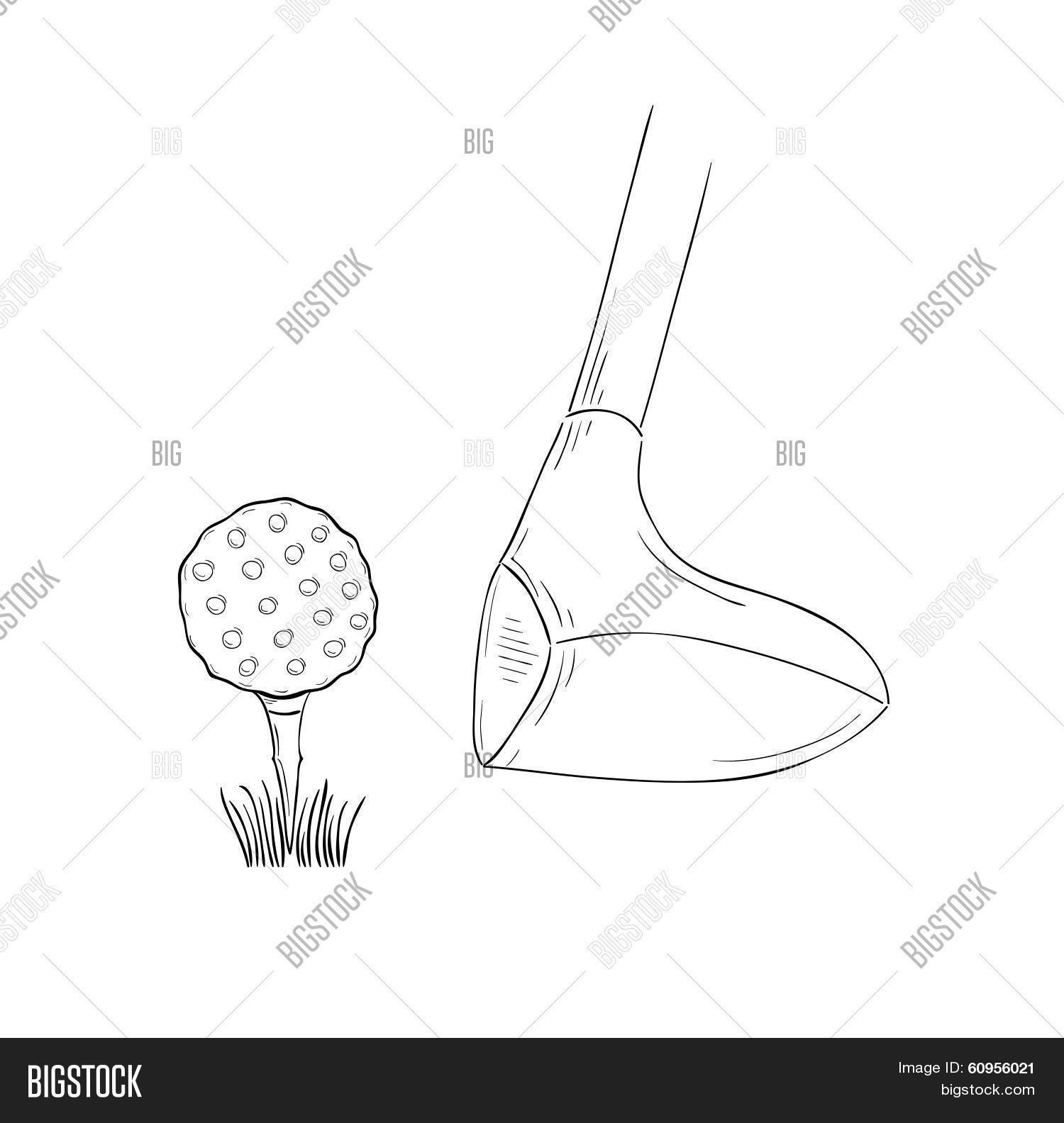 Sketch Golf Ball Golf Vector & Photo (Free Trial) | Bigstock