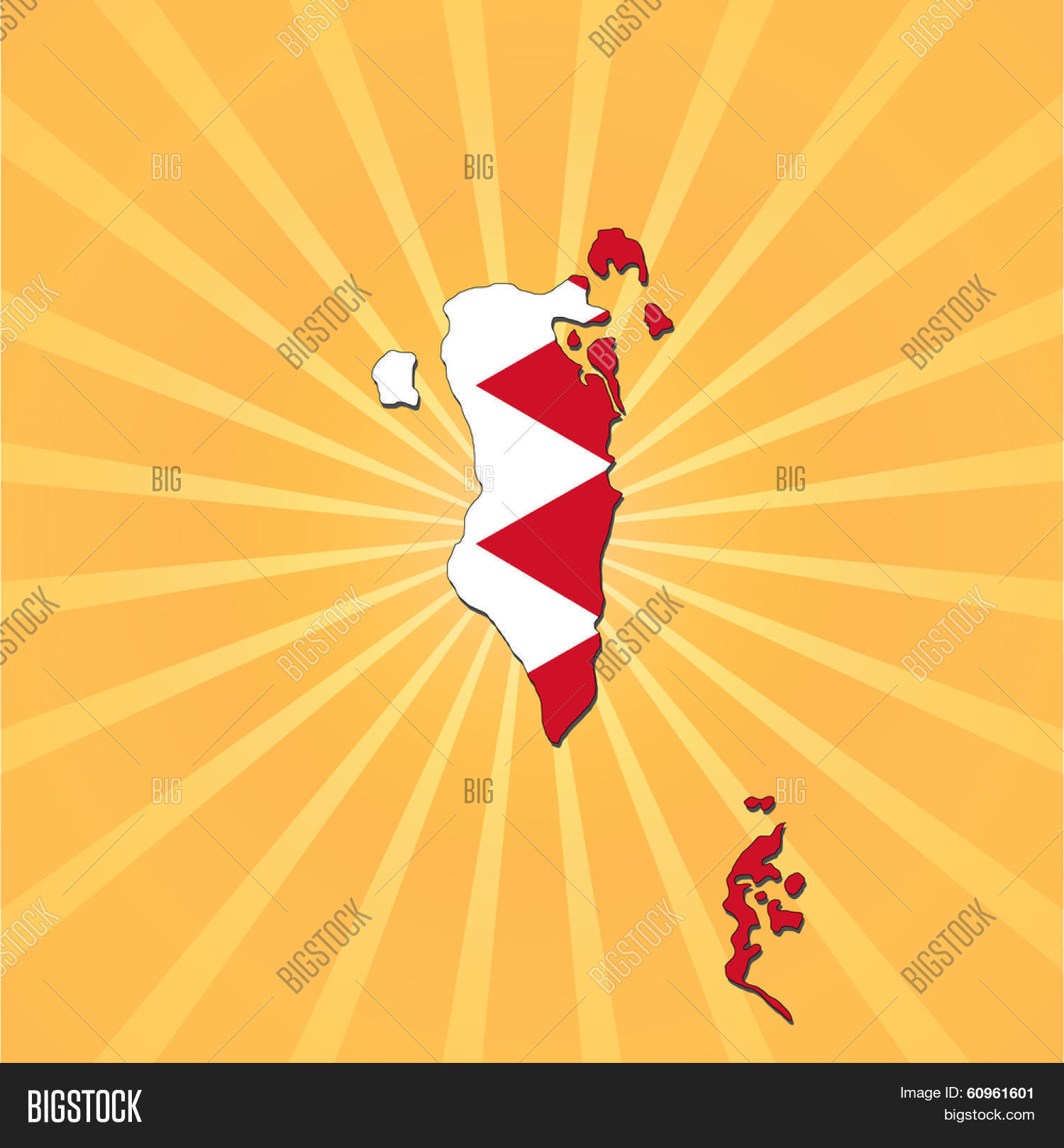 Bahrain Map Flag On Vector & Photo (Free Trial) | Bigstock