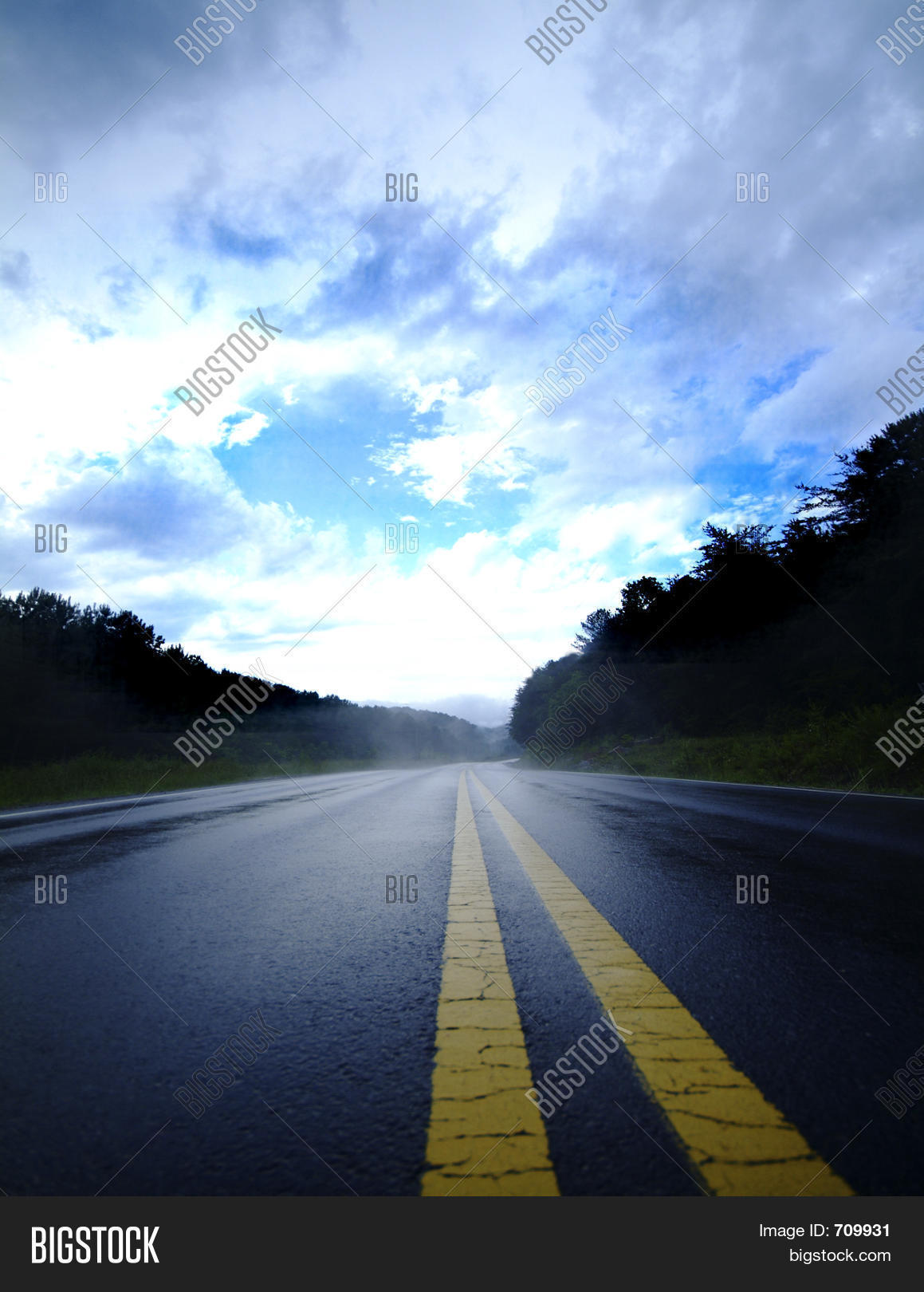 Yellow Lines Wide Image & Photo (Free Trial) | Bigstock