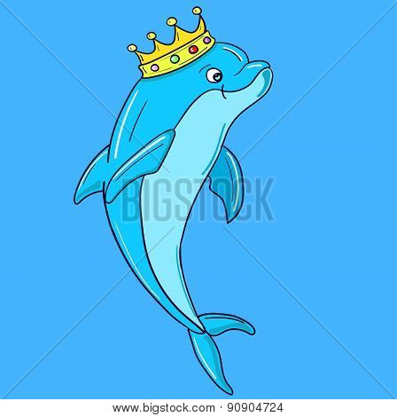 Dolphin Wearing Crown Vector & Photo (Free Trial) | Bigstock