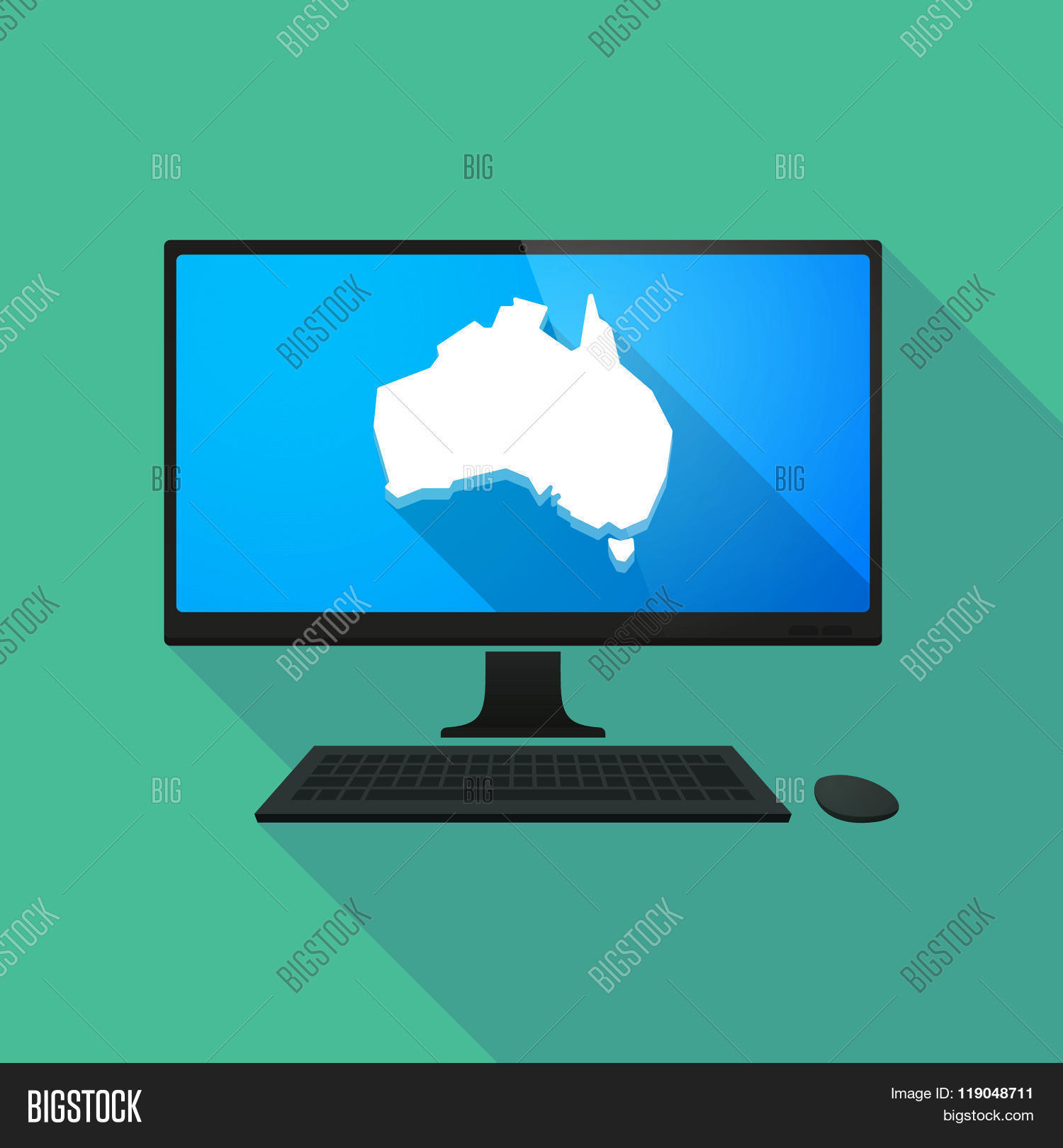 Personal Computer Map Vector & Photo (Free Trial) | Bigstock