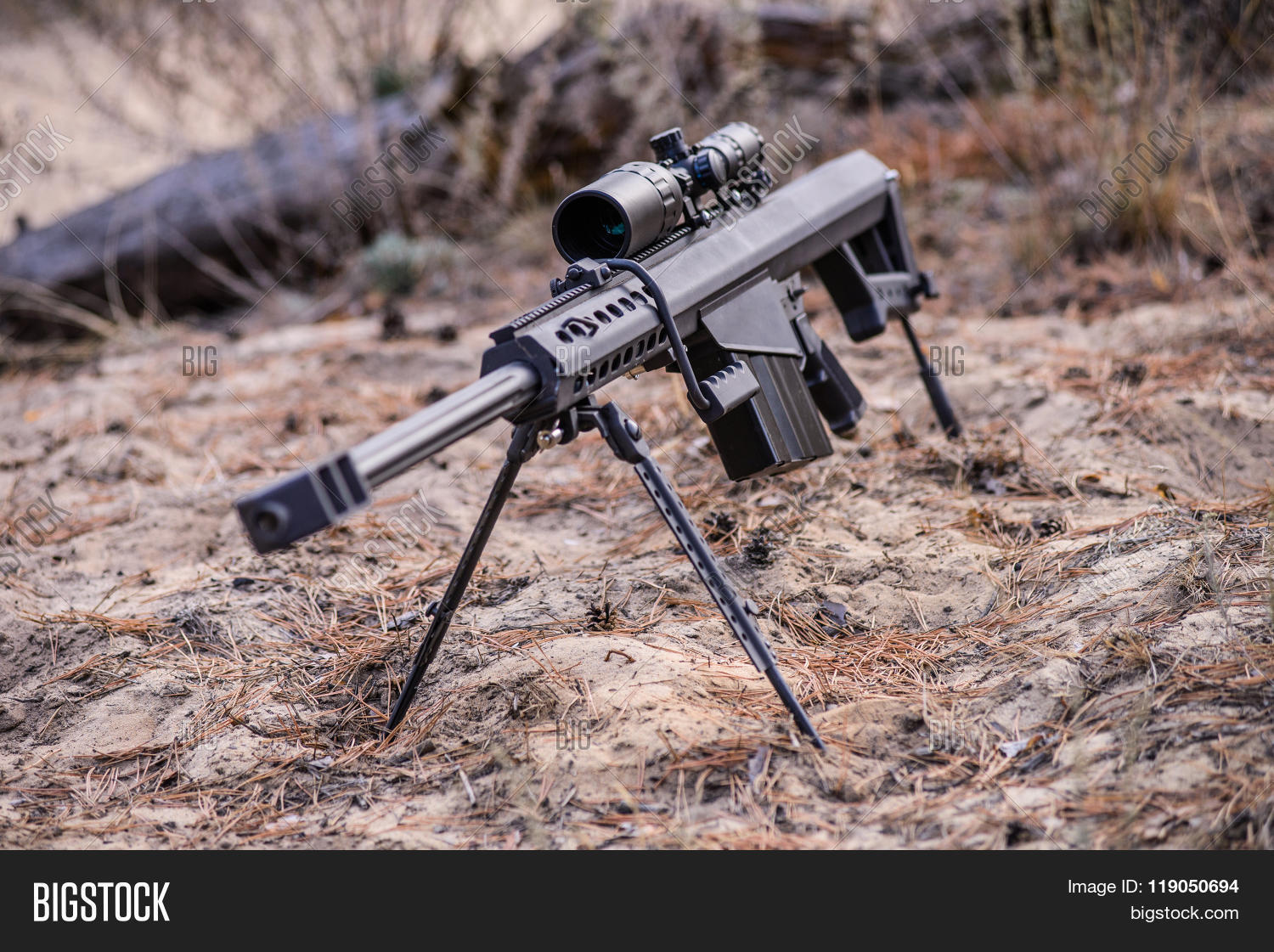 Sniper Rifle On Bipod Image & Photo (Free Trial) | Bigstock