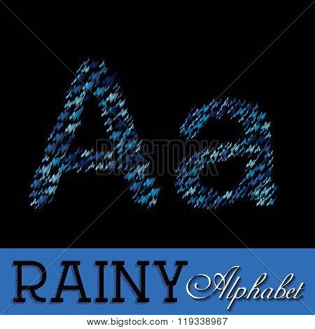 Rainy Drops Alphabet Vector & Photo (Free Trial) | Bigstock