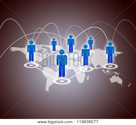 World Map People Icons Image & Photo (Free Trial) | Bigstock