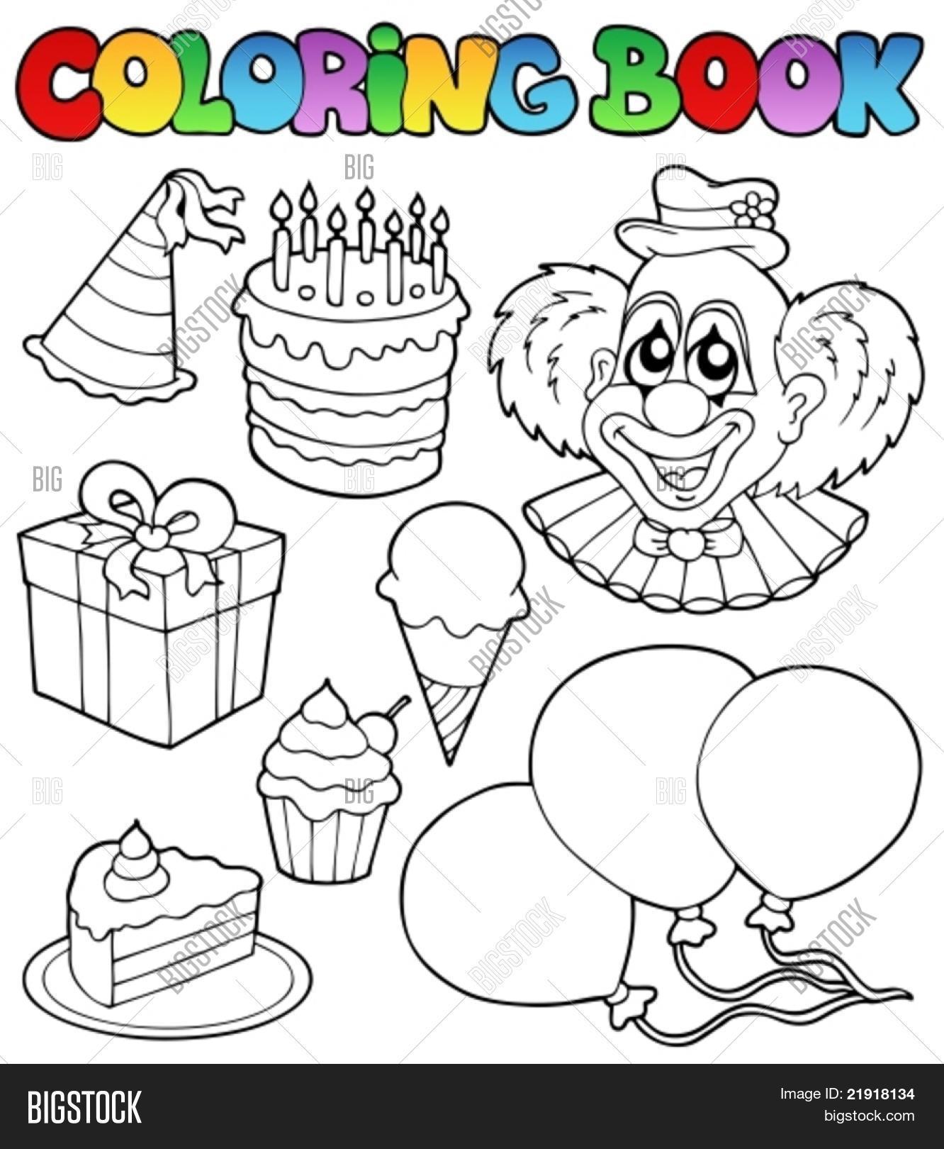 Coloring Book Party Vector & Photo (Free Trial) | Bigstock