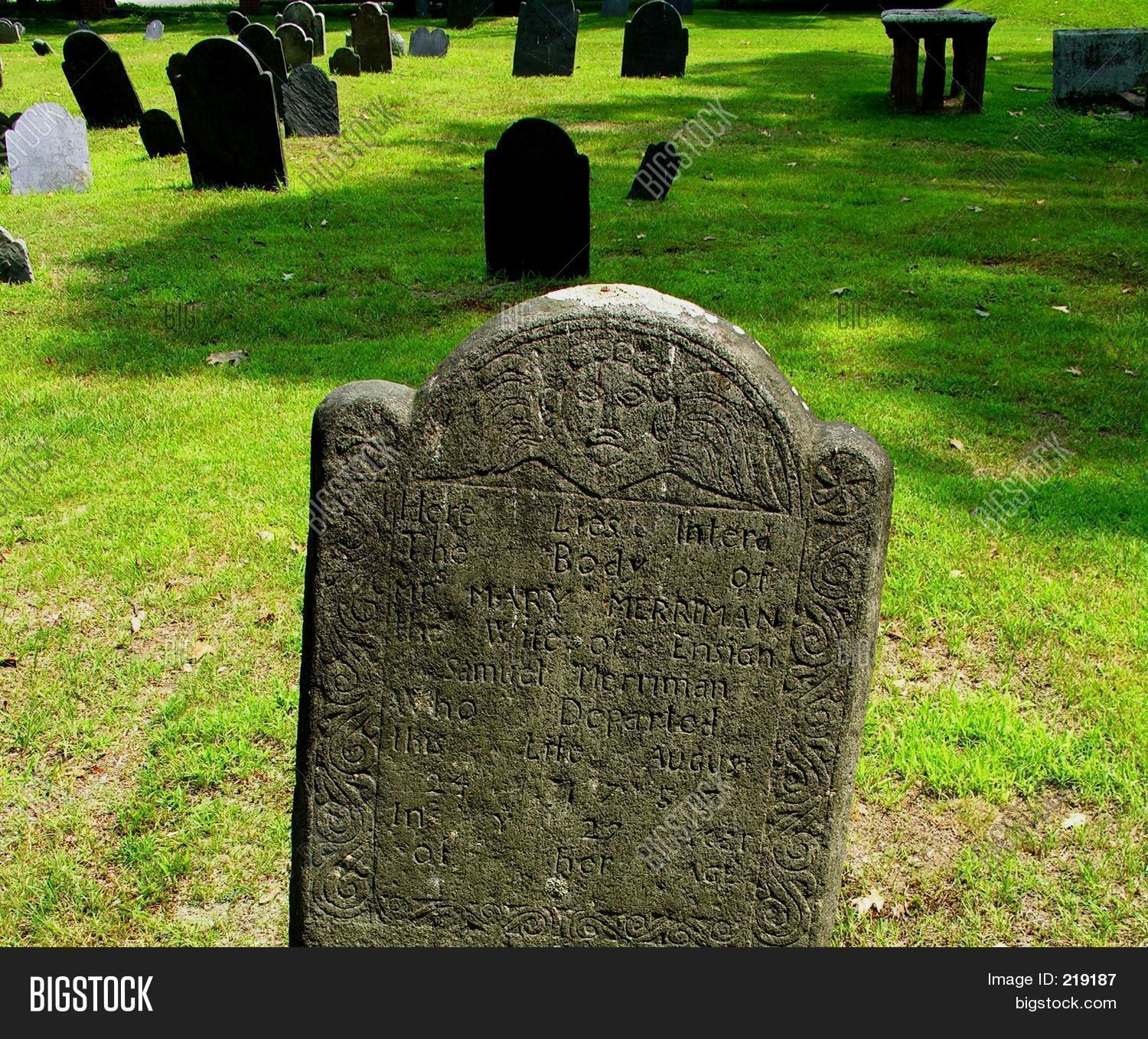 Burial Stone Marker Image & Photo (Free Trial) | Bigstock