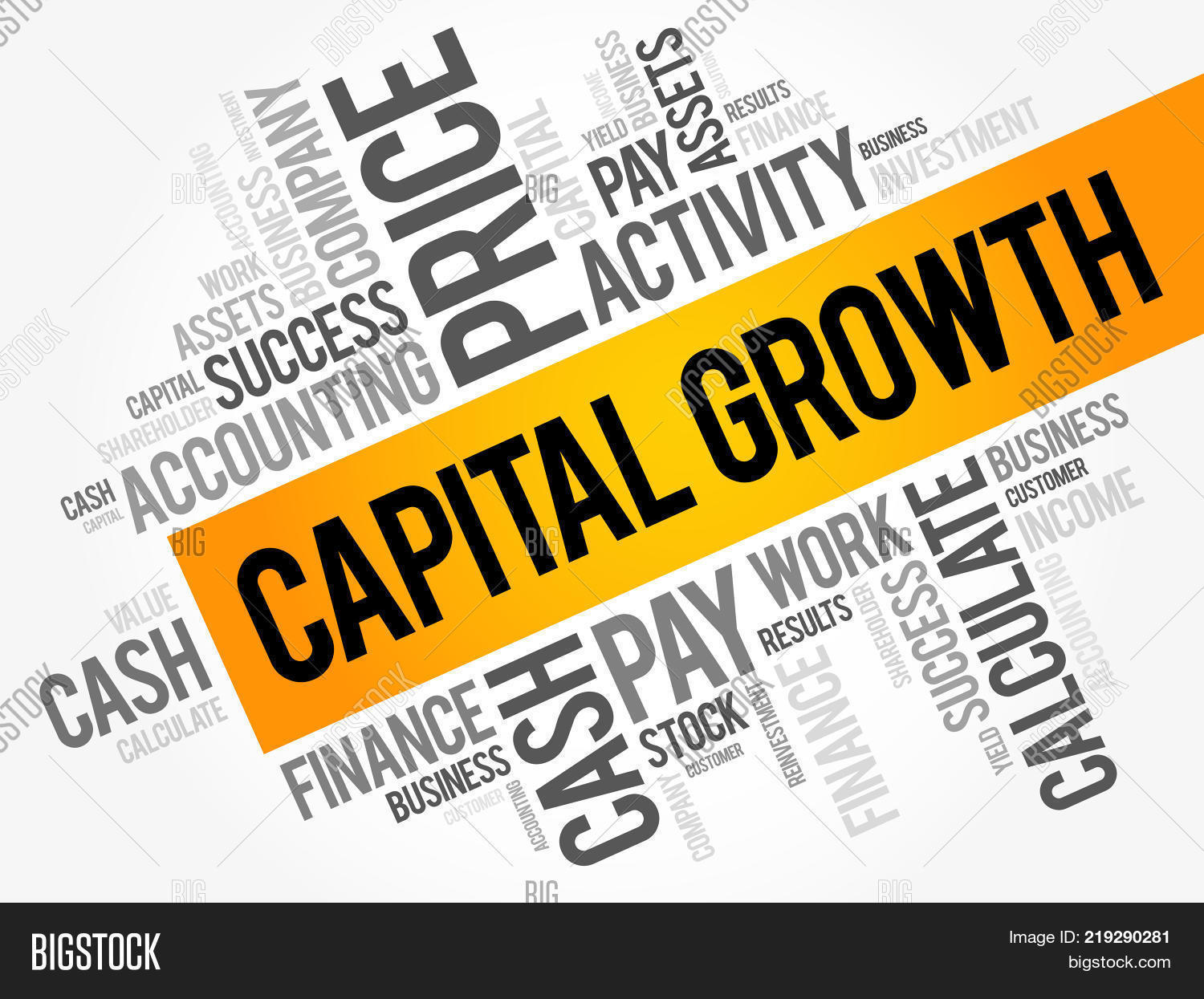 Economic Growth Word Cloud Concept On Stock Illustration 438675565