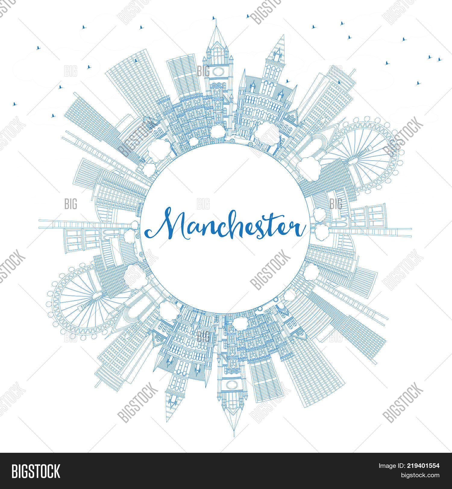 Outline Manchester Image & Photo (Free Trial) | Bigstock
