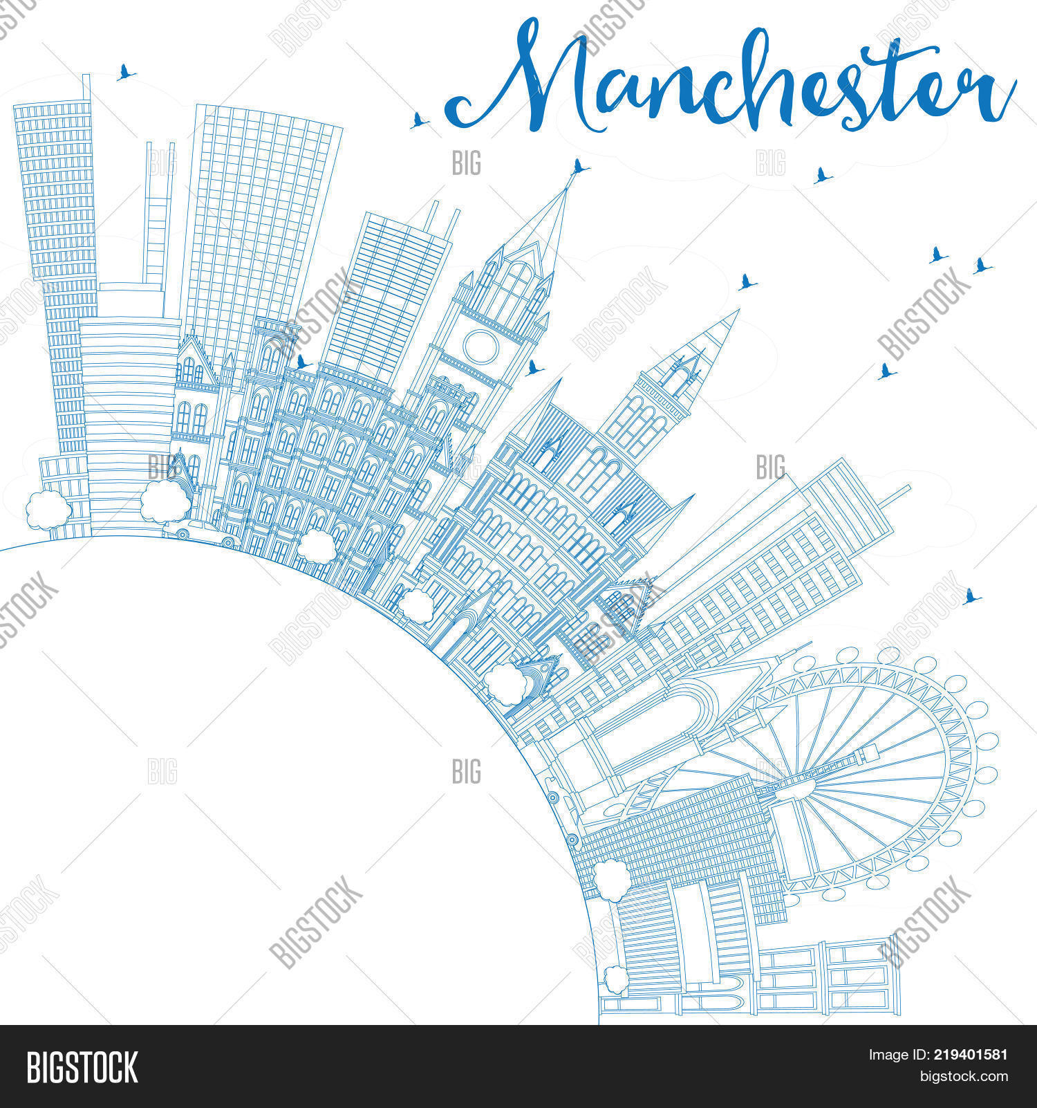 Outline Manchester Image & Photo (Free Trial) | Bigstock