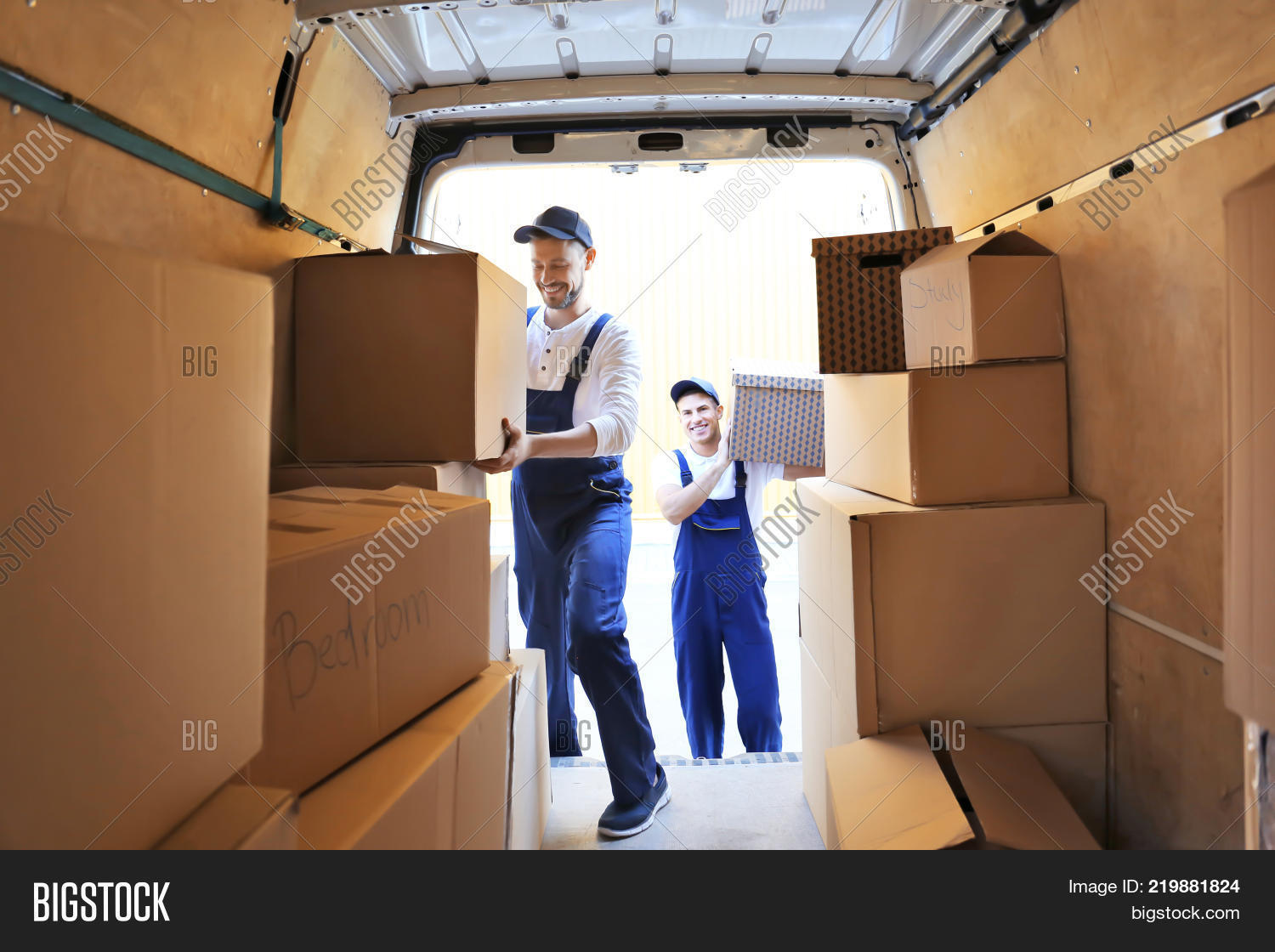 Delivery Men Unloading Image & Photo (Free Trial) | Bigstock