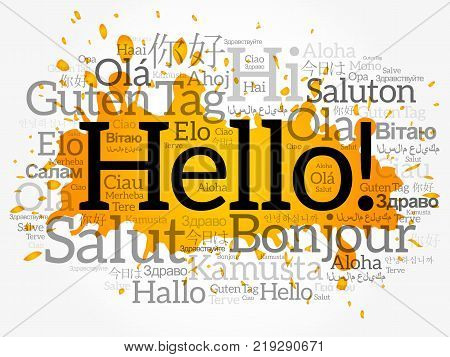 Hello Word Cloud Image & Photo (Free Trial) | Bigstock