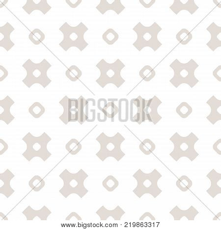Vector minimalist seamless pattern with simple geometric shapes, hollow ...