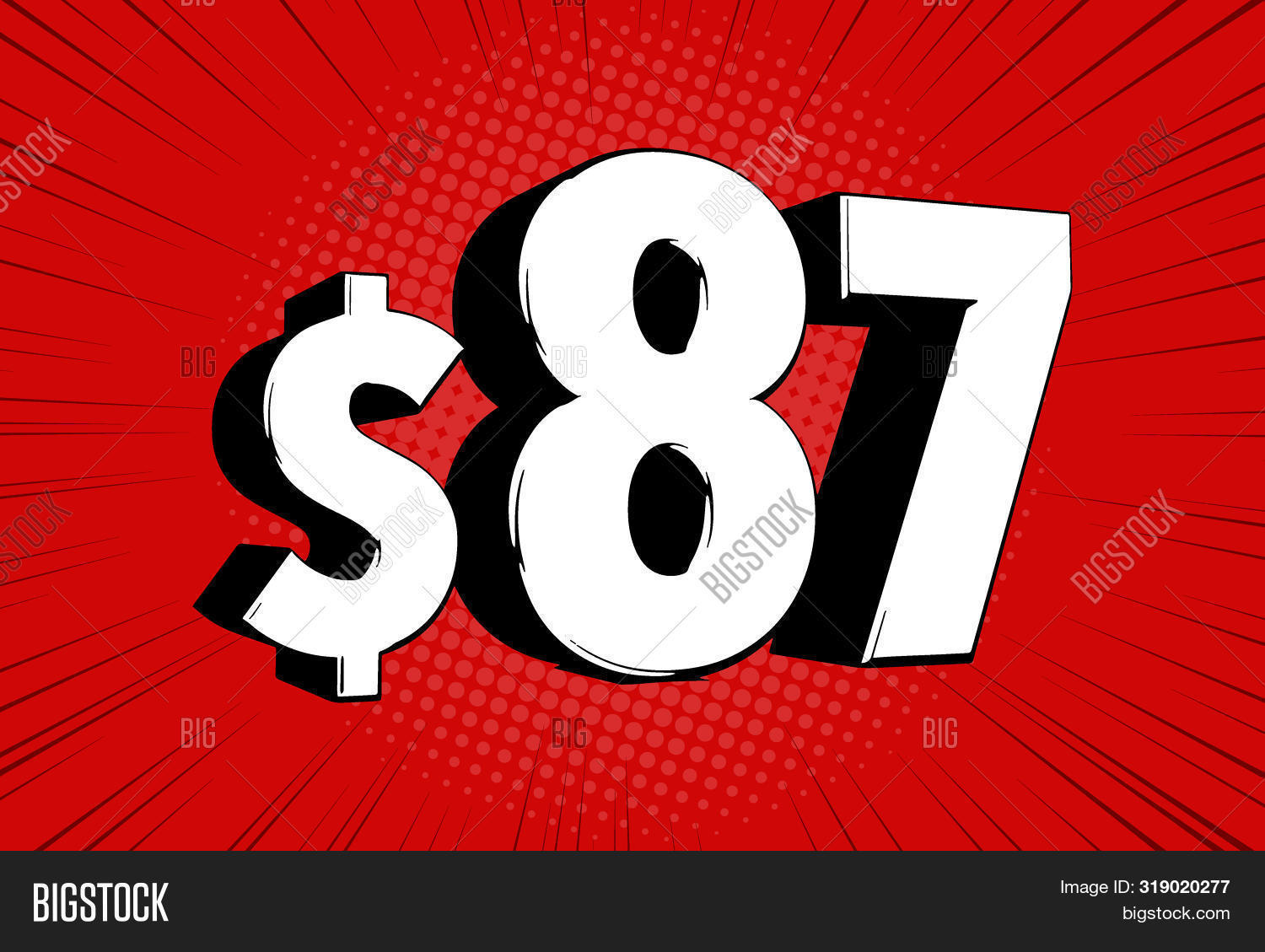87$ Eighty Seven Vector & Photo (Free Trial) | Bigstock