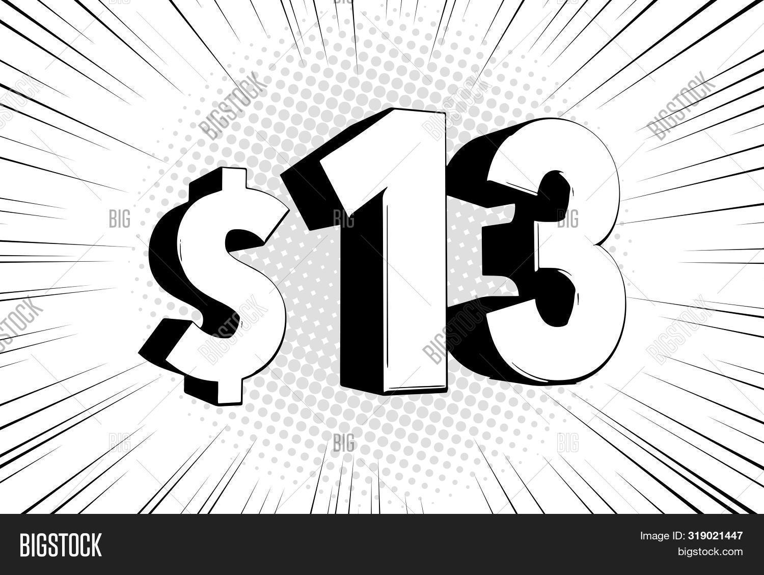 13$ Thirteenprice Vector & Photo (Free Trial) | Bigstock